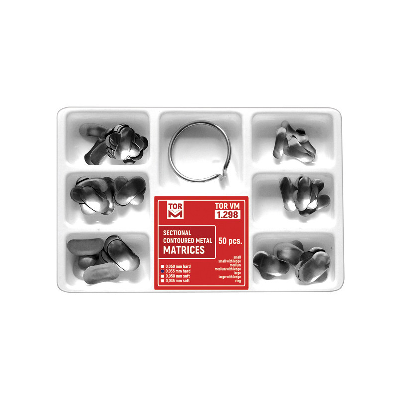 Saddle contoured metal matrices KIT - Dentaland